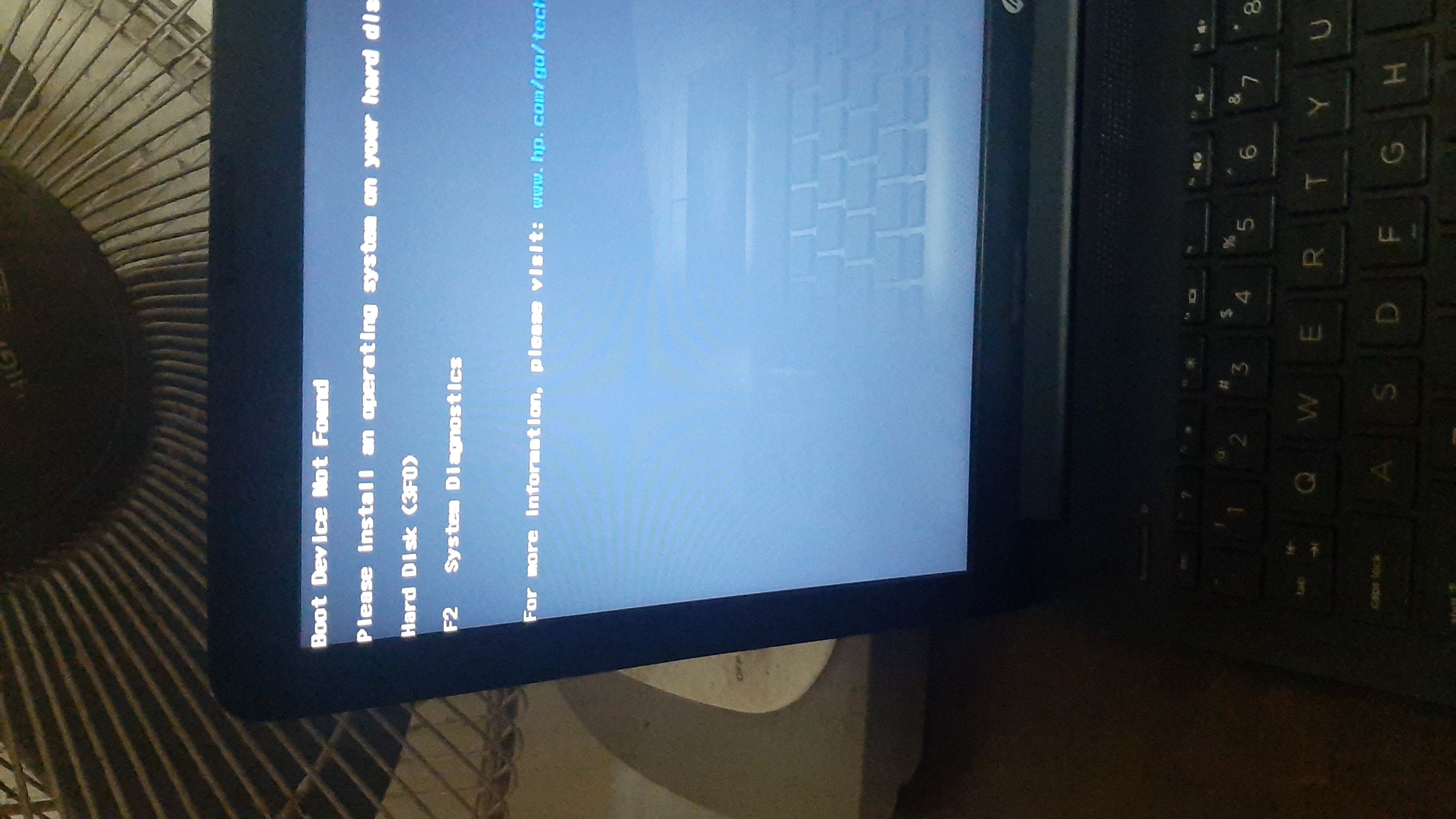 Boot Device not Found - HP Support Community - 7699551