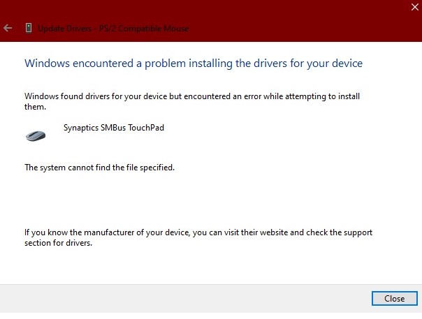 Synaptics Touchpad driver installation issue - HP Support Community ...