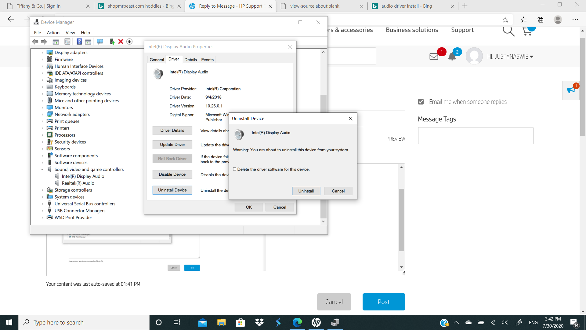 Solved: SOUND ISSUE - HP Support Community - 7697127