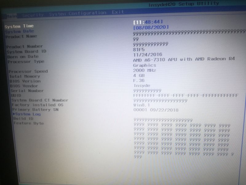 Weird letters in BIOS and error at startup: motherboard not ... - HP ...