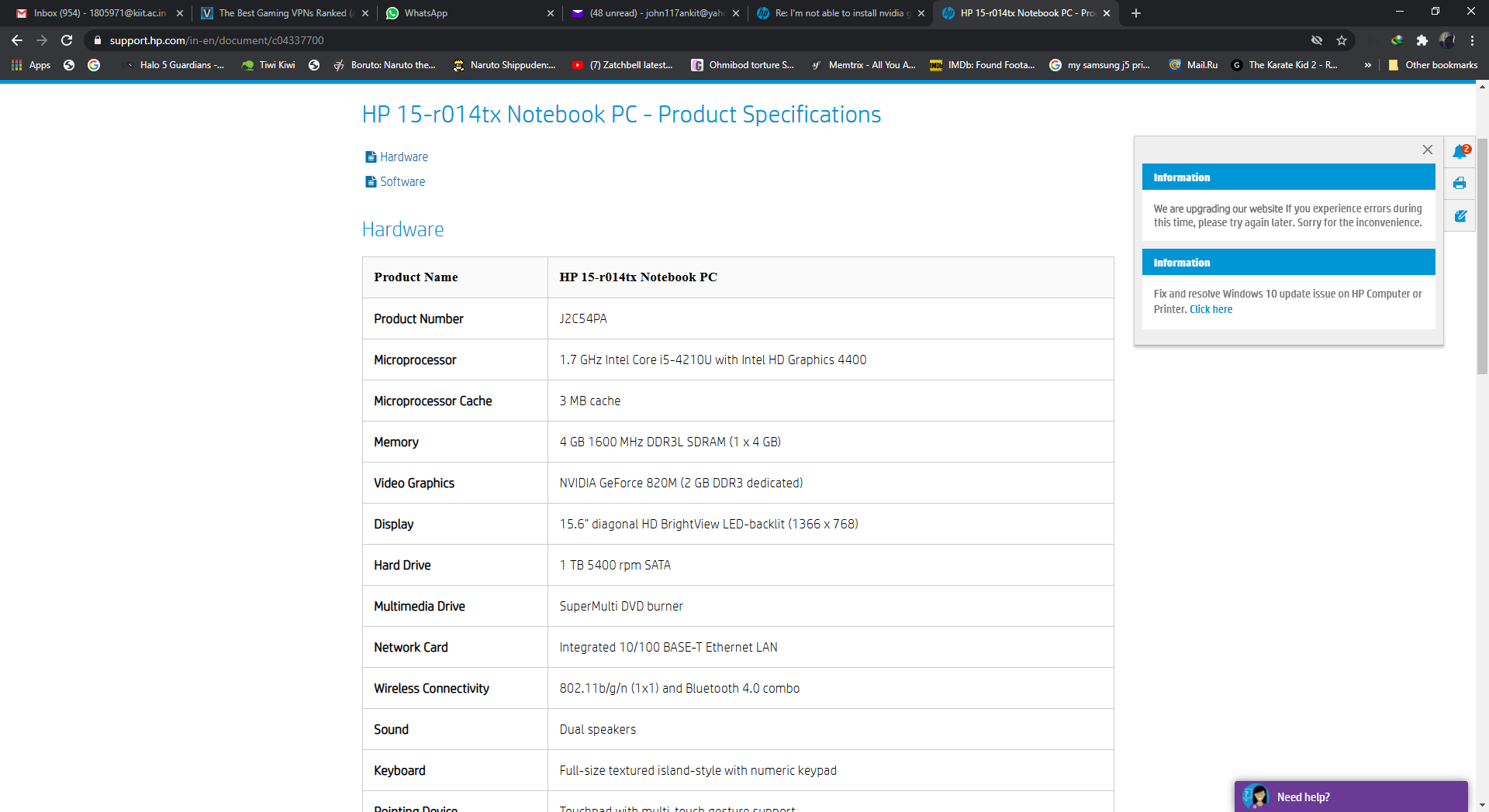 I'm not able to install nvidia geforce graphics driver. - HP Support ...