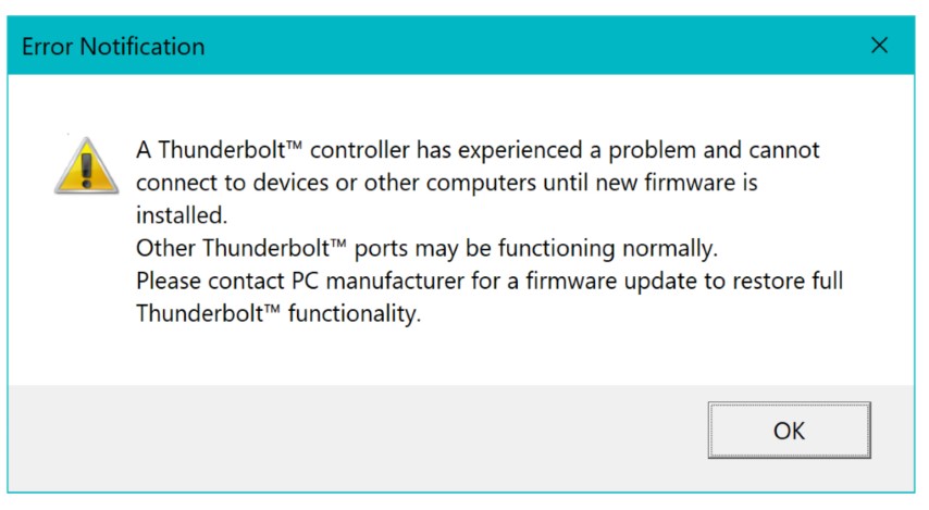 Thunderbolt calling for firmware upgrade for Windows10 ver.... - HP ...