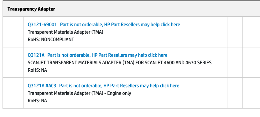 glass of the tma adapter - HP Support Community - 7753452