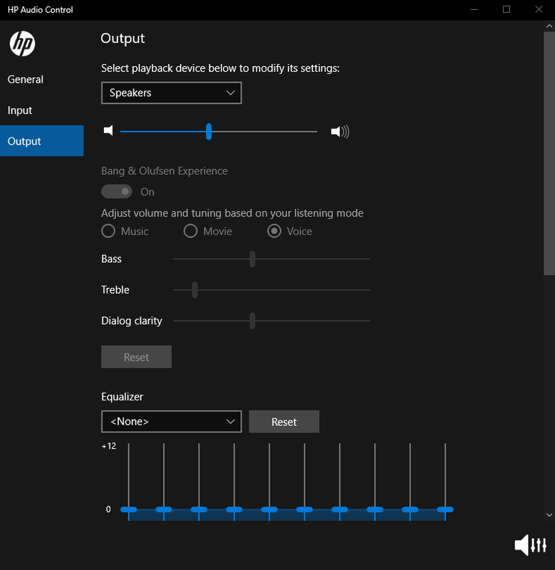 HP Audio Control - Bang & Olufsen options greyed out - HP Support ...