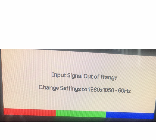 Input signal error message At boot can’t fix resolution - HP Support ...