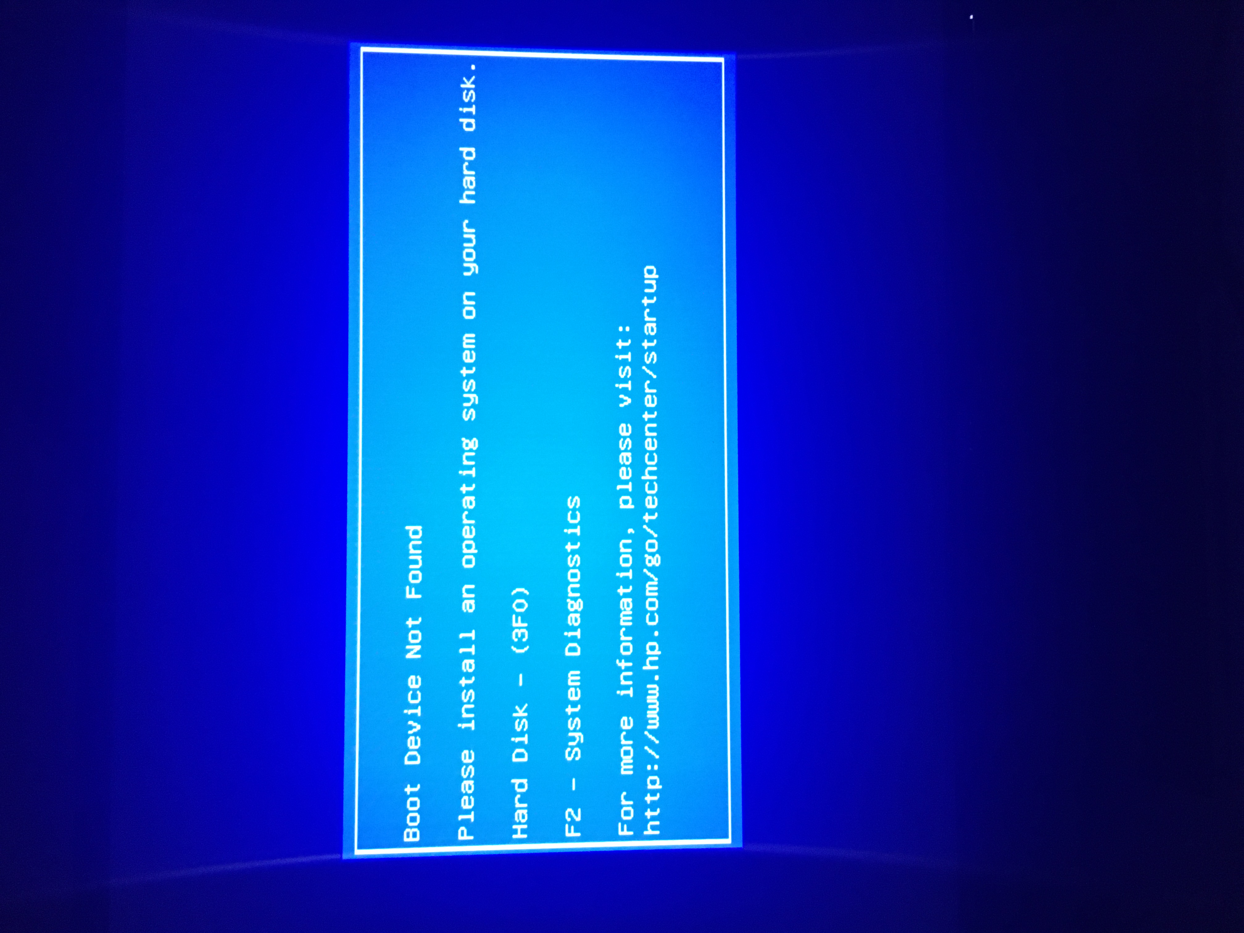 System won’t boot- blue screen. Progressively worse! - HP Support ...