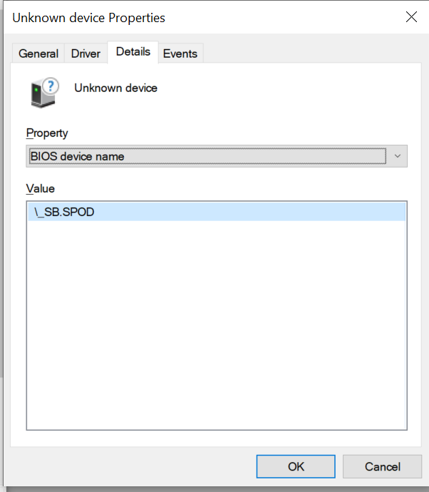 Solved: windows device driver issue with - hardware ids > ACPI PANE0 ...