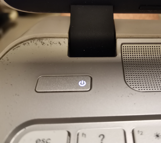 Solved: After shut down my laptop's power switch light stays on some ...