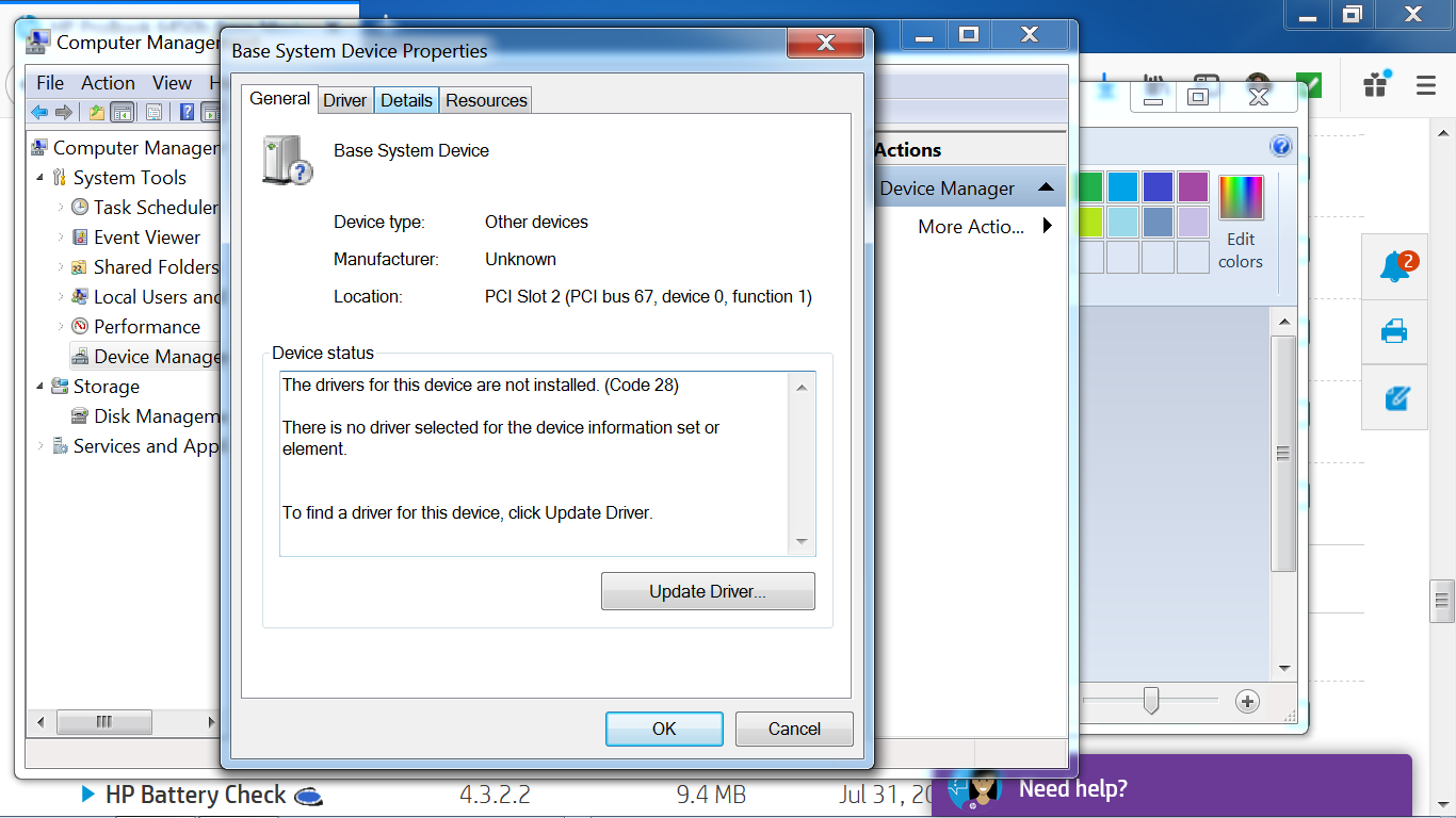 3 extra devices in Device Manager after Win7 64-bit driver u... - HP ...