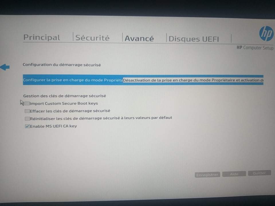 Permanent Secure Boot Disable - HP Support Community - 7800703