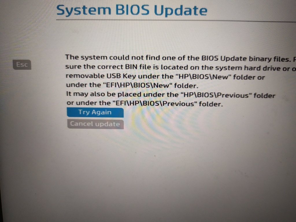 Unauthorized change to the secure boot keys & cannot upgrad... - HP ...
