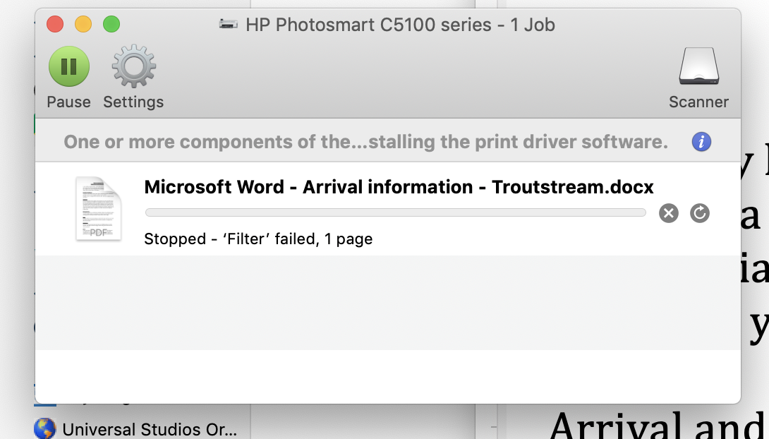 -9927 error code Software for scanner failed to run Error -9... - HP ...