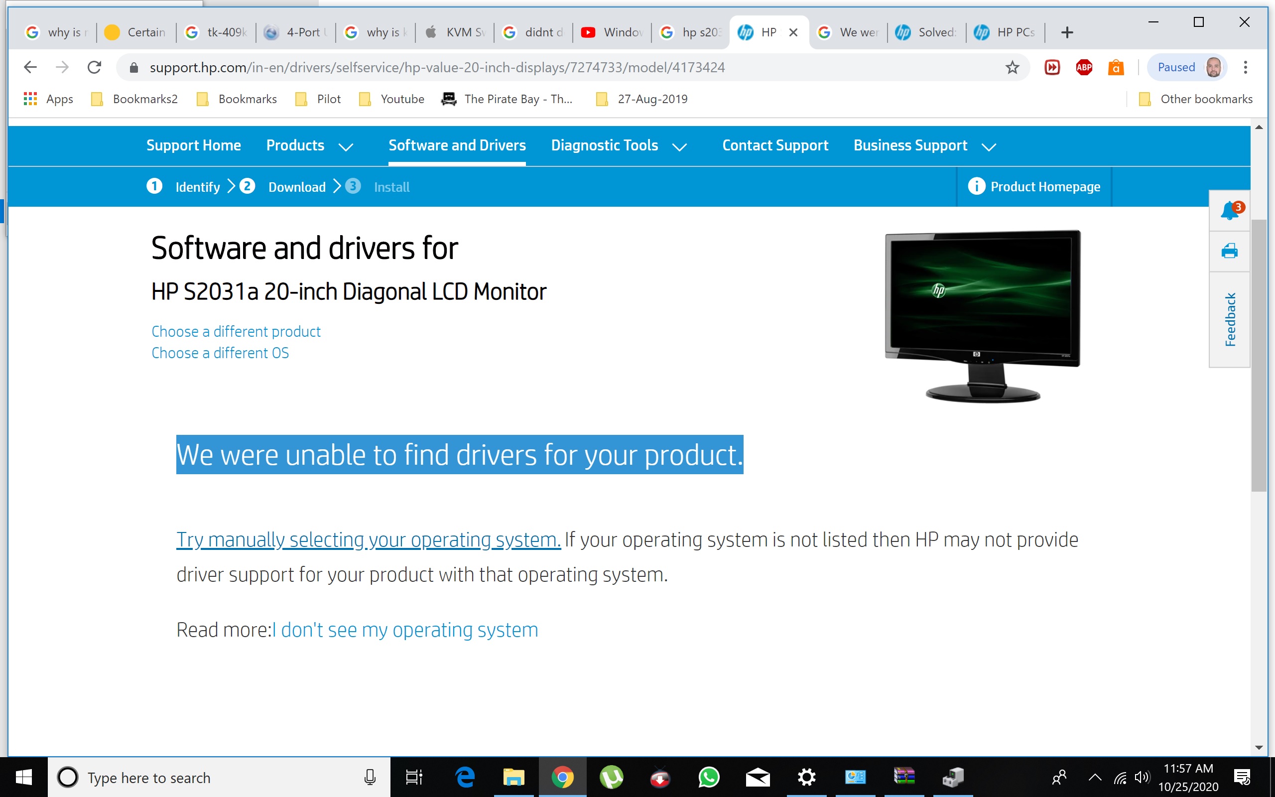 Display drivers for Monitor - HP Support Community - 7827684
