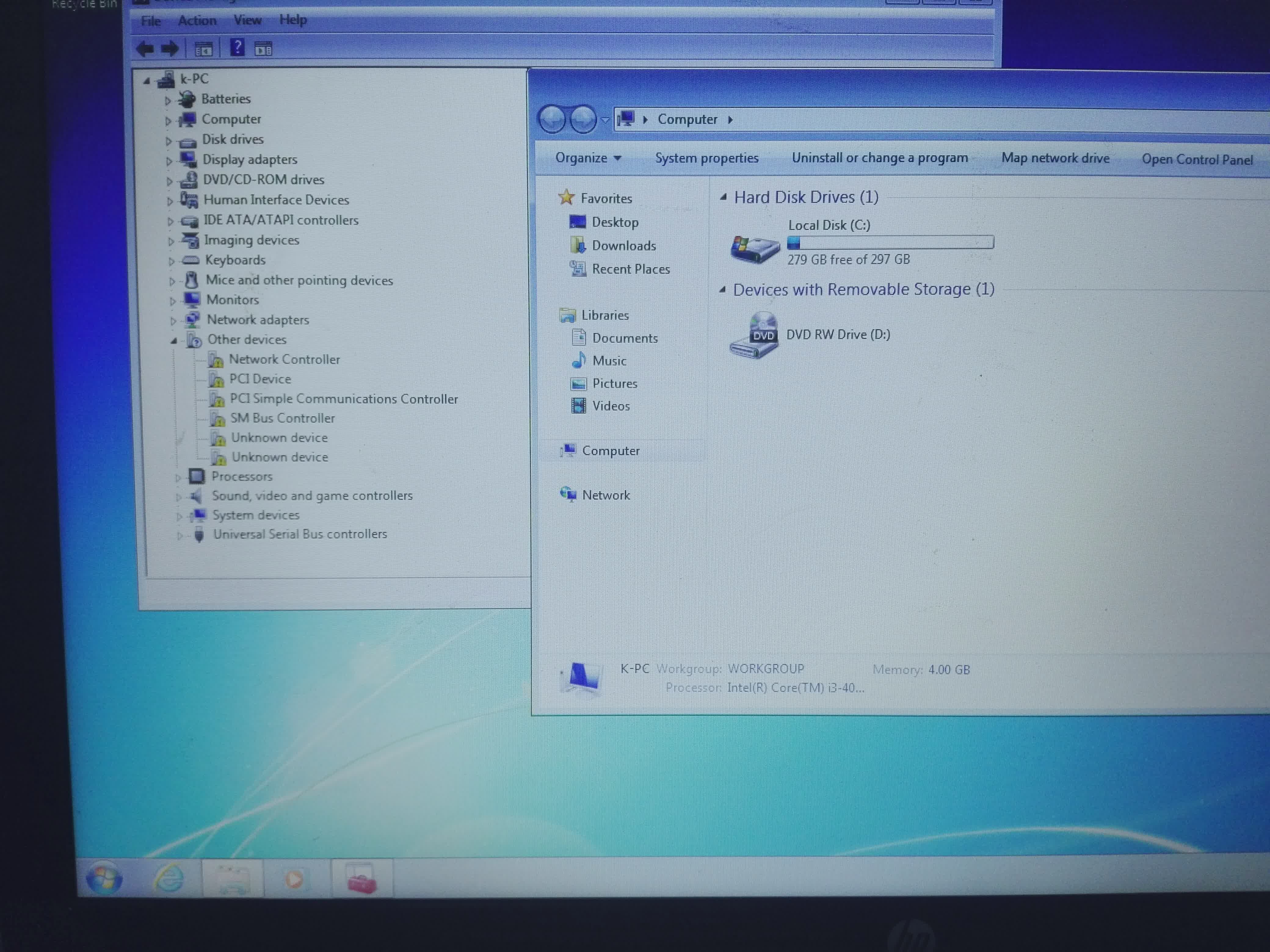 missing storage - HP Support Community - 7830620