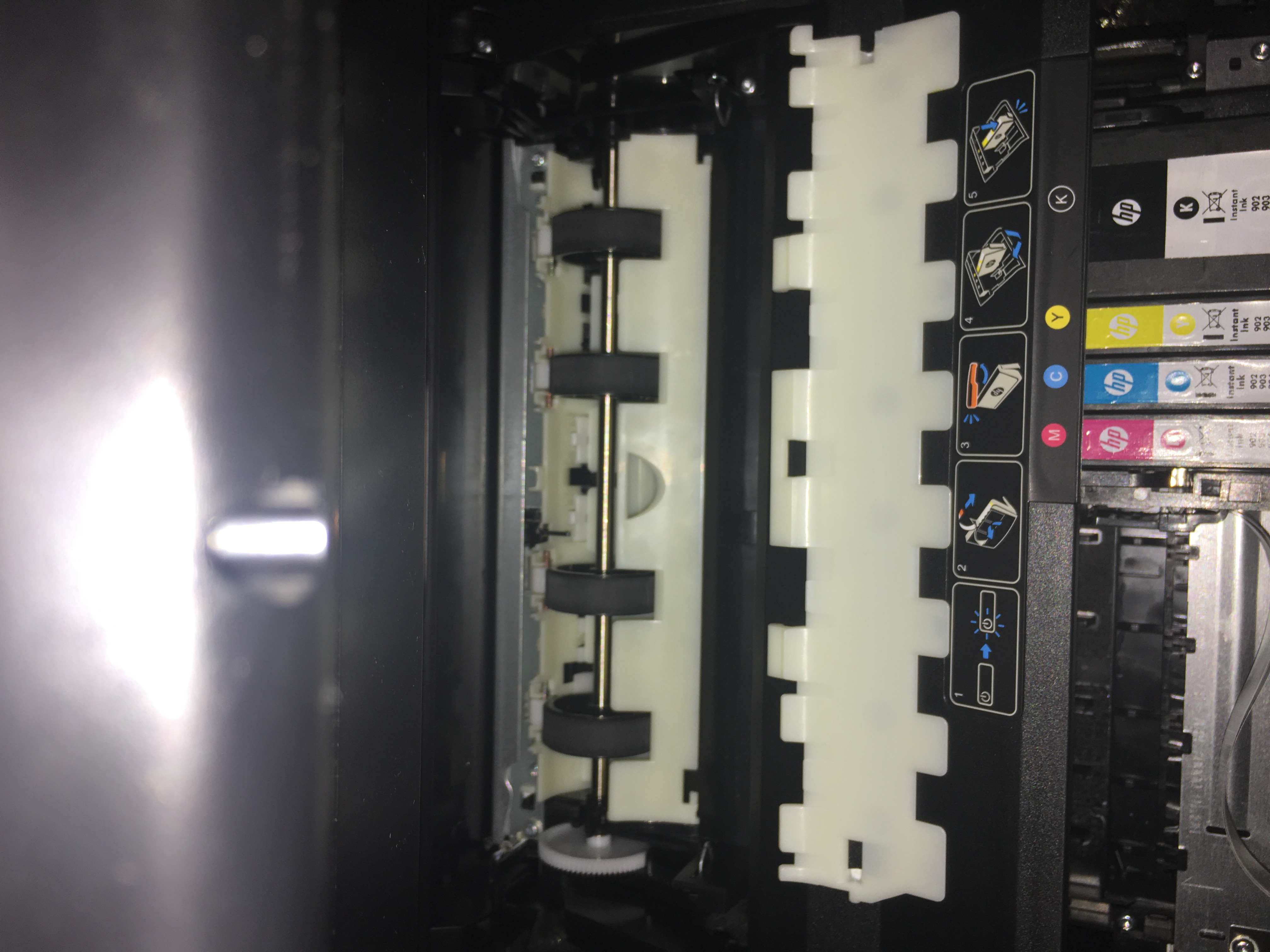DETACHED PART INSIDE PRINTER - HP Support Community - 7820662