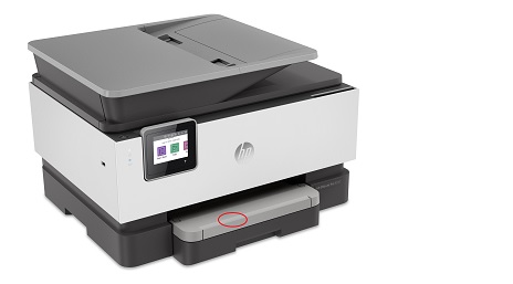 Where is the output tray on HP 9014 - HP Support Community - 7835408