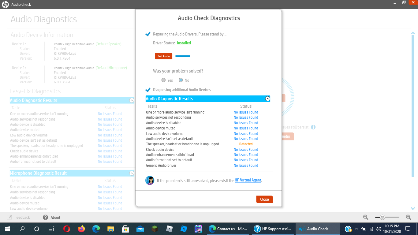 Solved: My audio is late after 1 hour my audio is realtek. I tried a ...