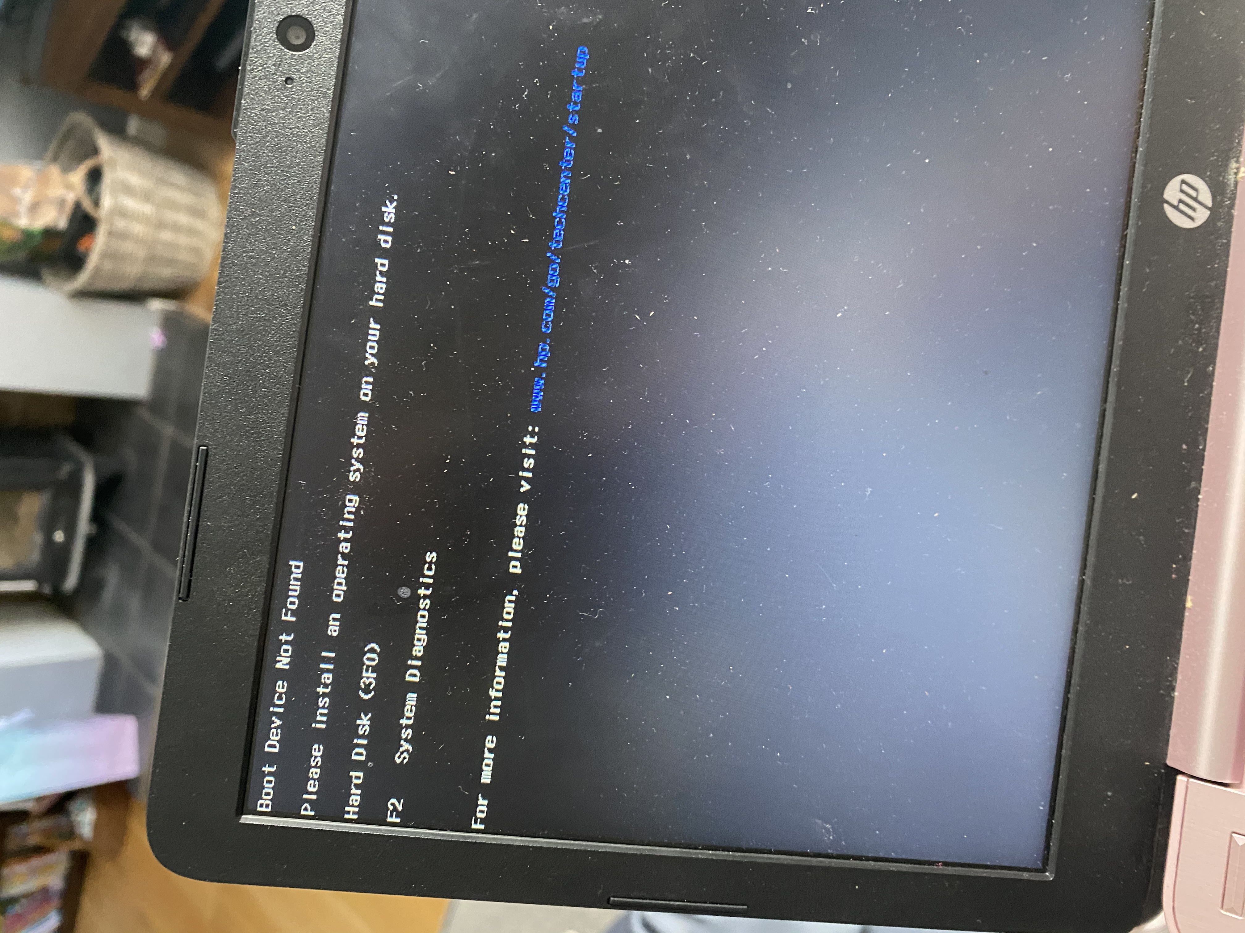 Boot Device Not Found - HP Support Community - 7841627