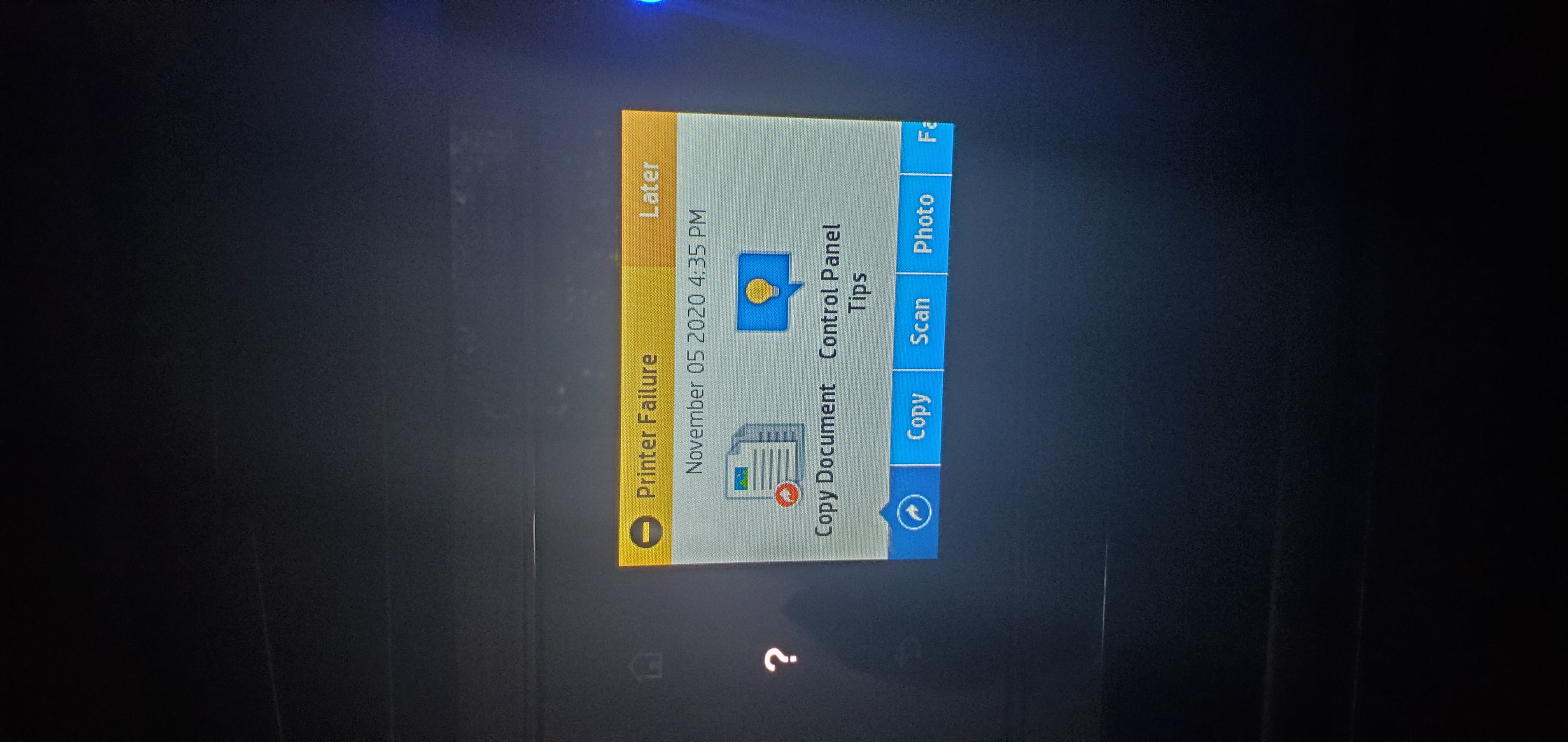 My printer keeps stating Printer failure. - HP Support Community - 7844032