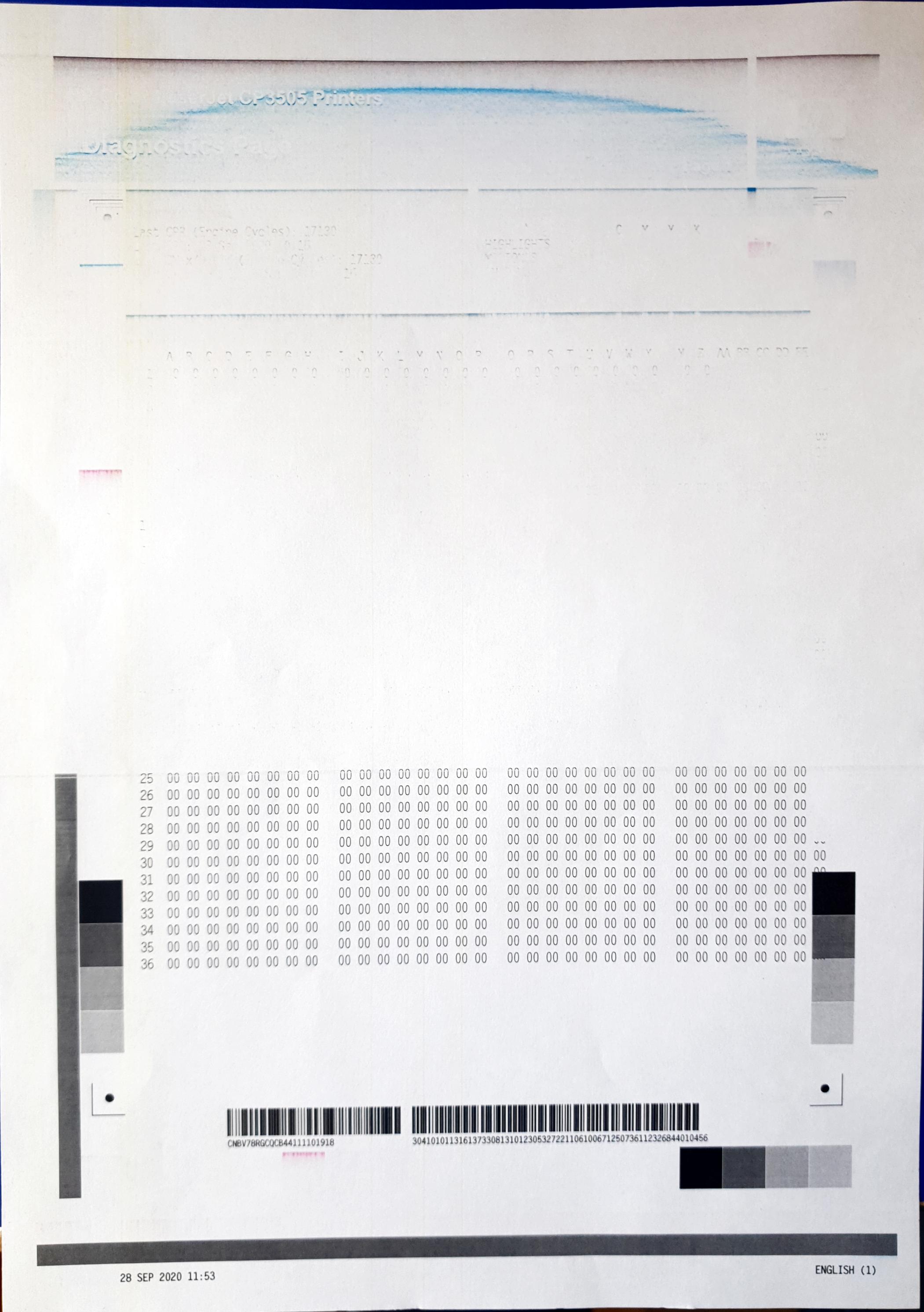 HP Color LaserJet CP3505 print buttom part of the page - HP Support ...