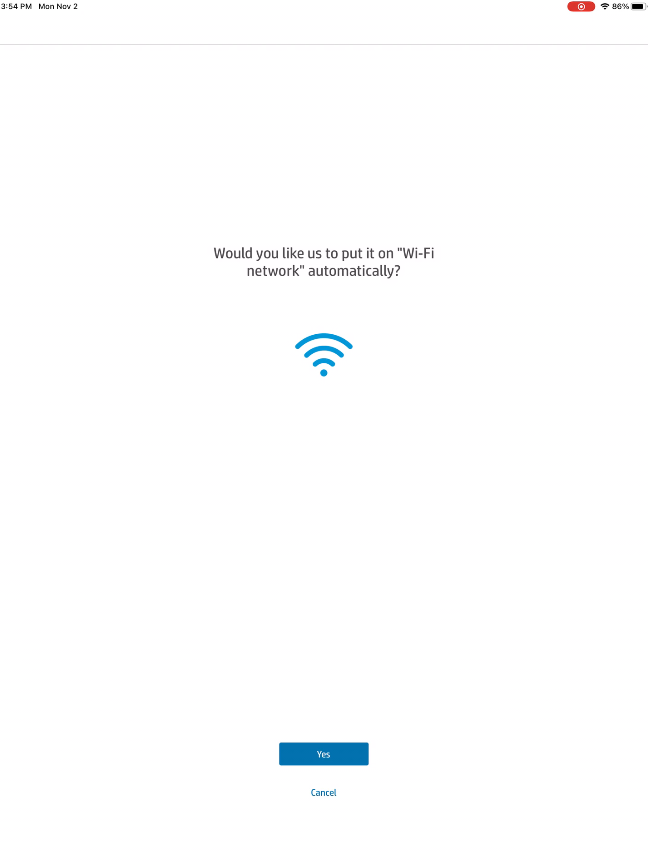 HP Smart App: Unable to Connect Printer to Network or Comple... - HP ...