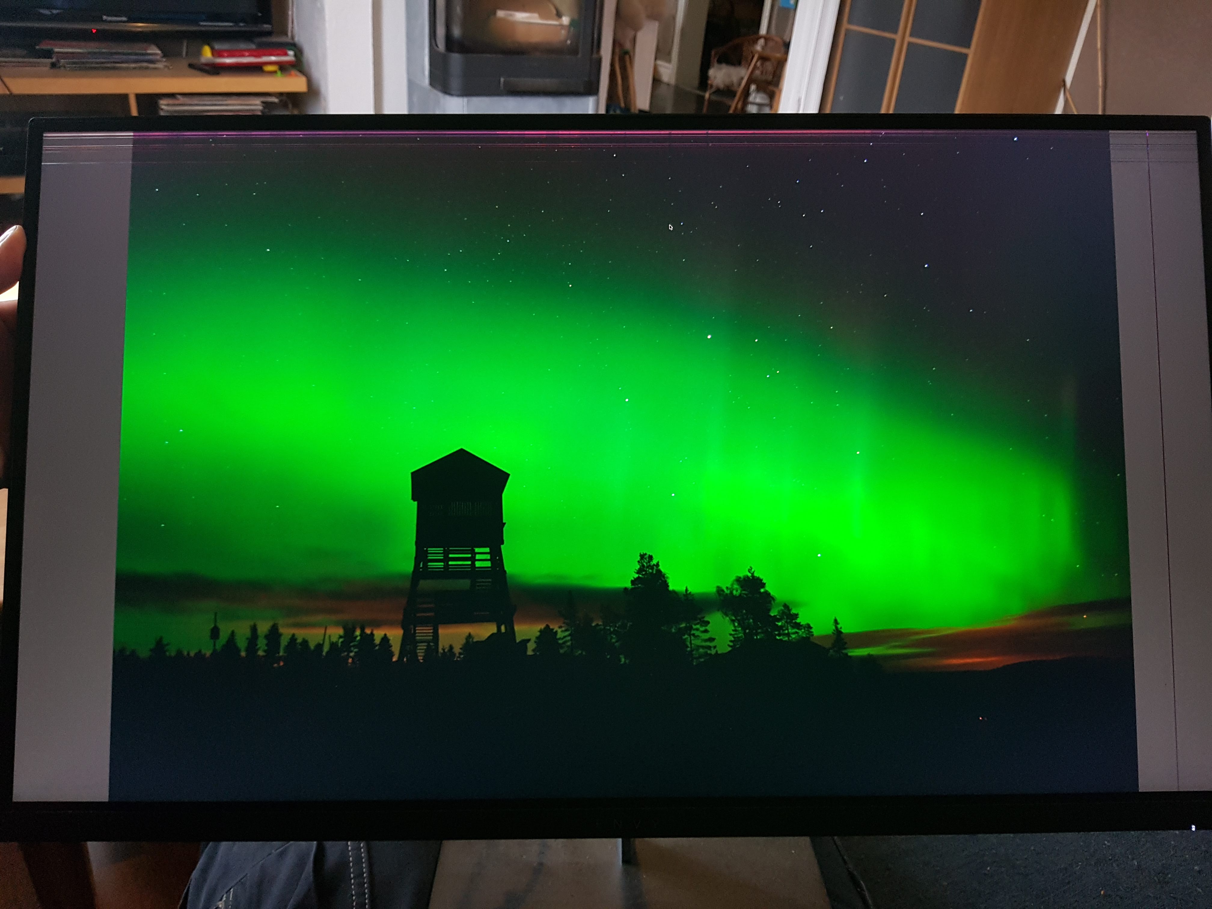 Horizontal lines on top of screen - HP Support Community - 7850783