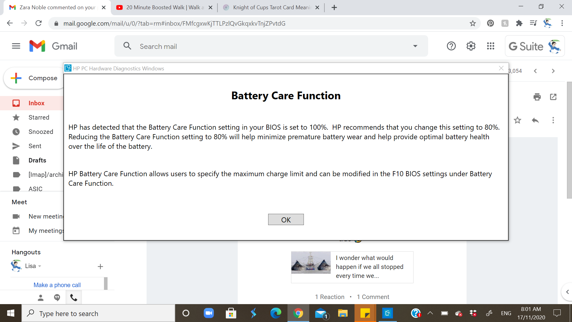 Battery warning - HP Support Community - 7858402