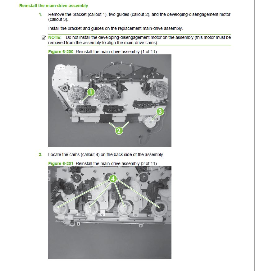 HP LaserJet Enterprise 700 M775f Color main gear assembly - HP Support ...