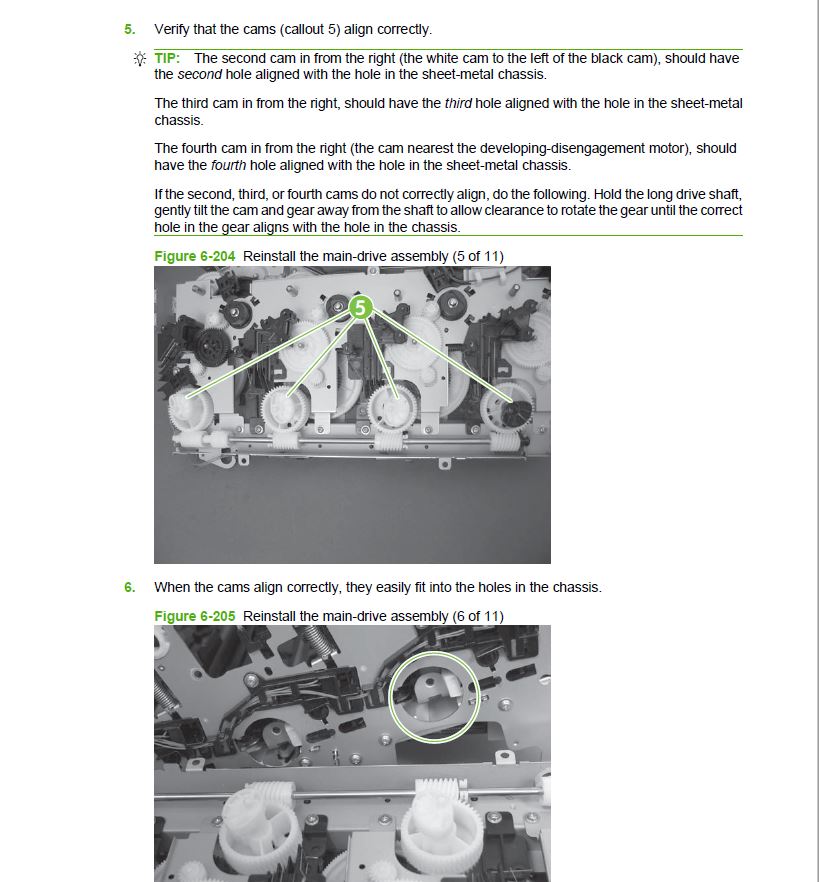HP LaserJet Enterprise 700 M775f Color main gear assembly - HP Support ...