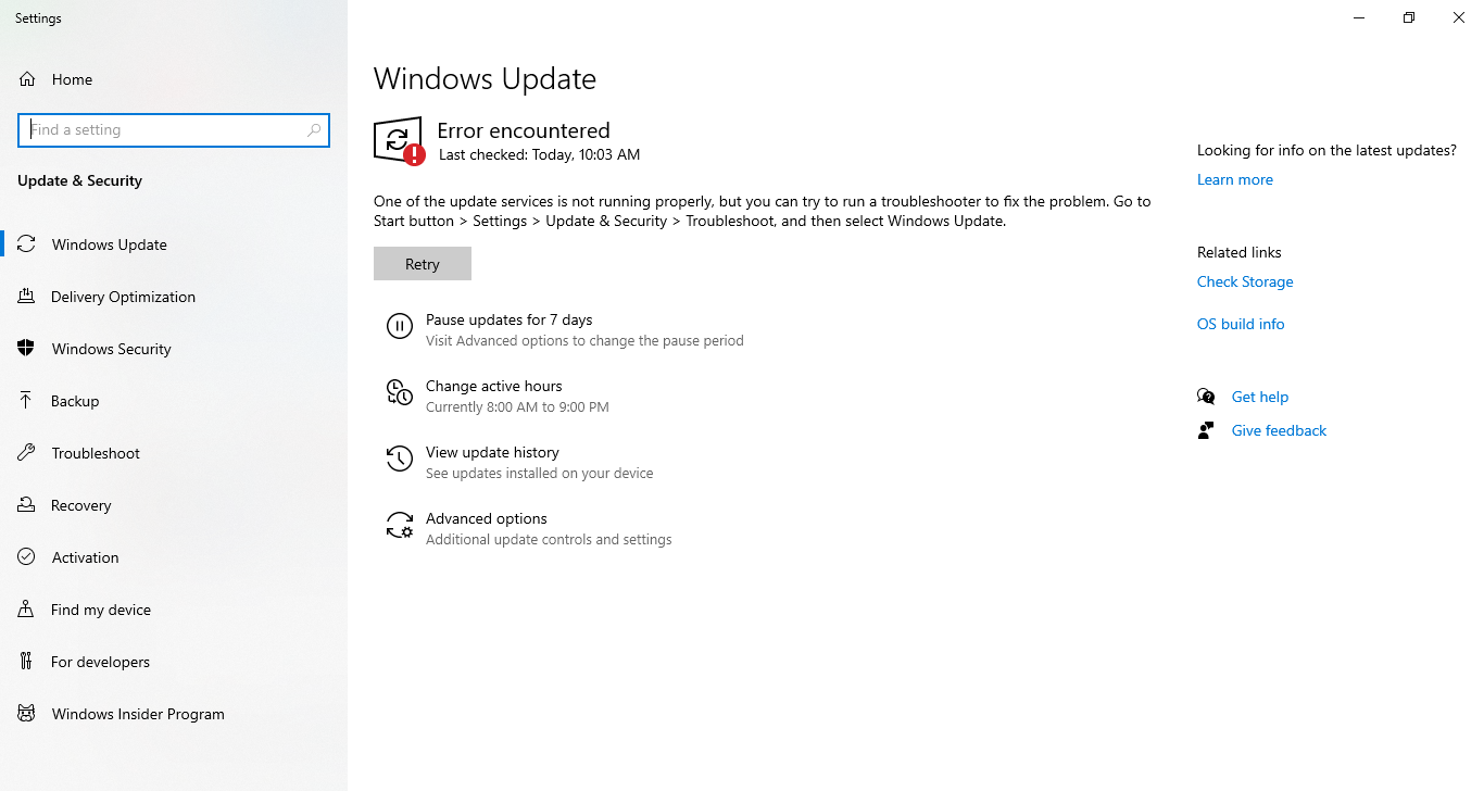 problem of windows update - HP Support Community - 7867857