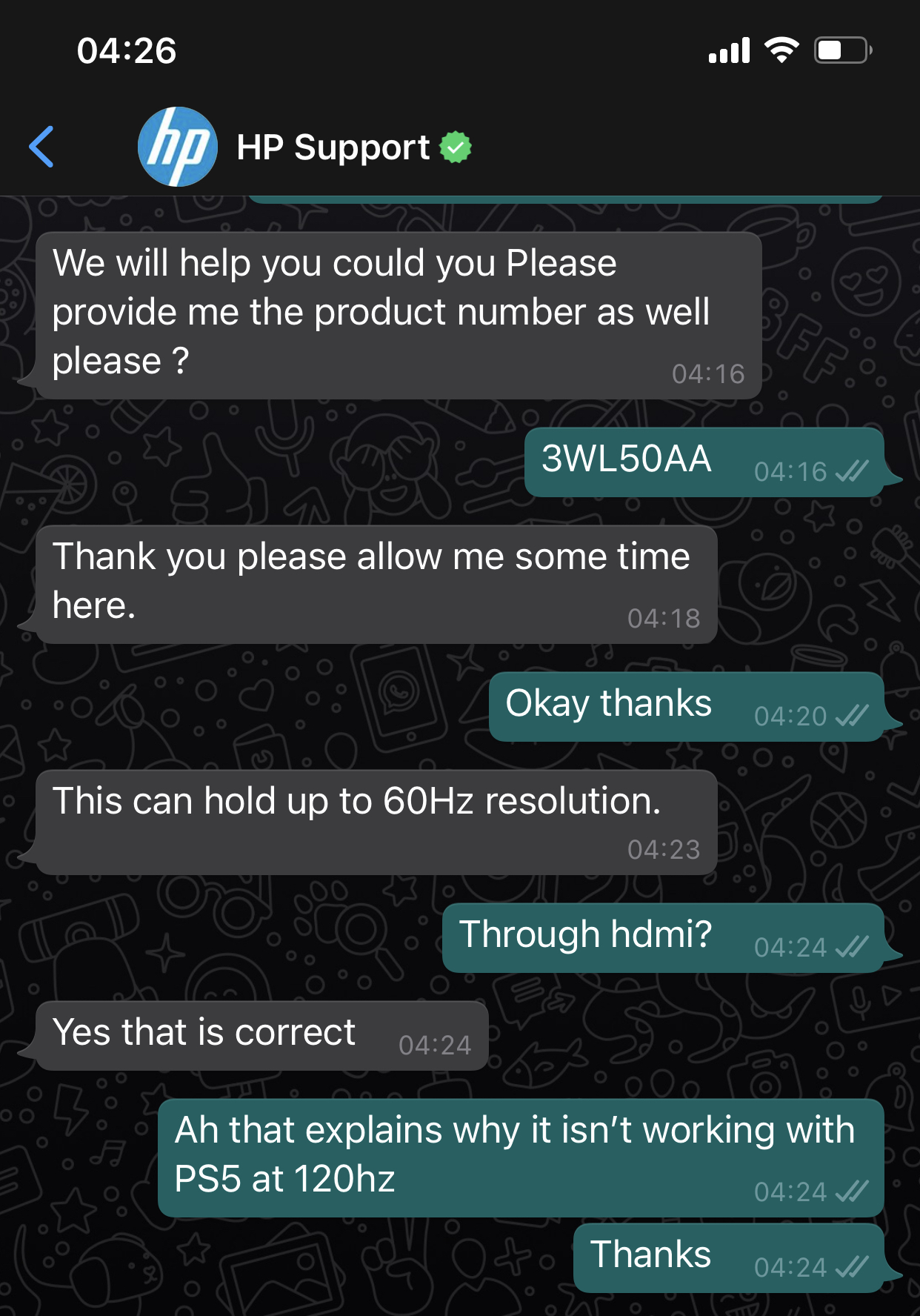 HP 25x 120Hz on the PS5 ? - HP Support Community - 7855190