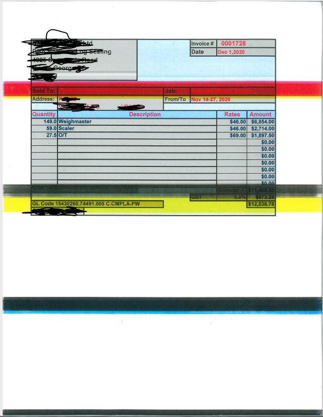 HP LaserJet 451 printing colored bars across page - HP Support ...