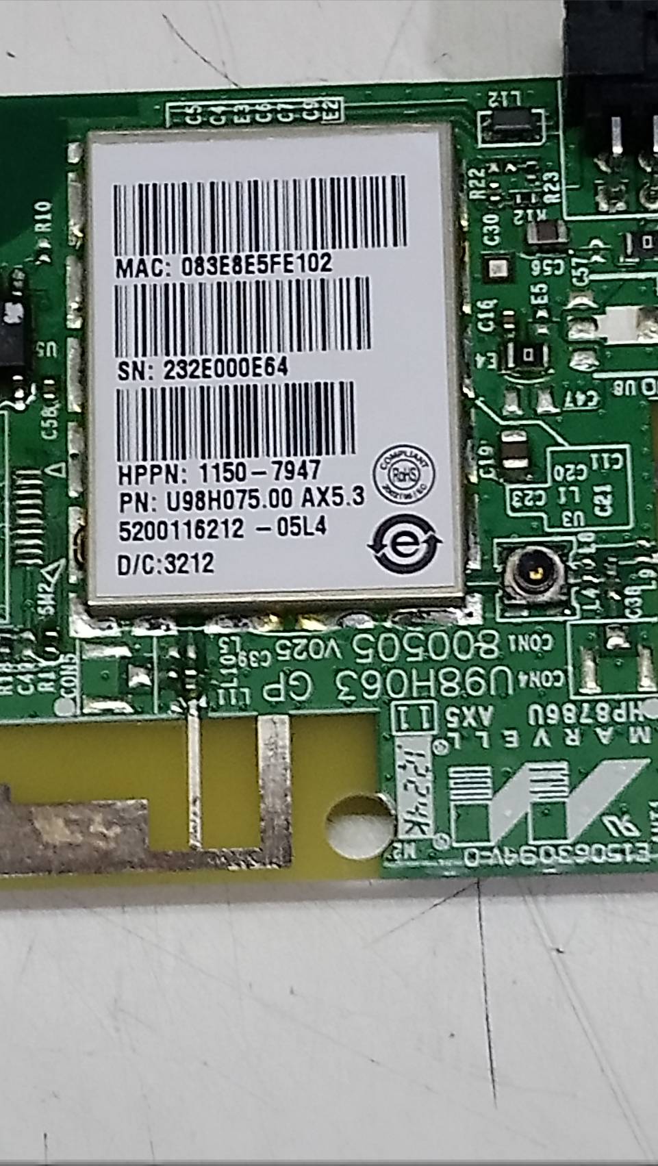 Solved: M477 Formatter Part# CF377-60001 fdn with the wireless conn ...