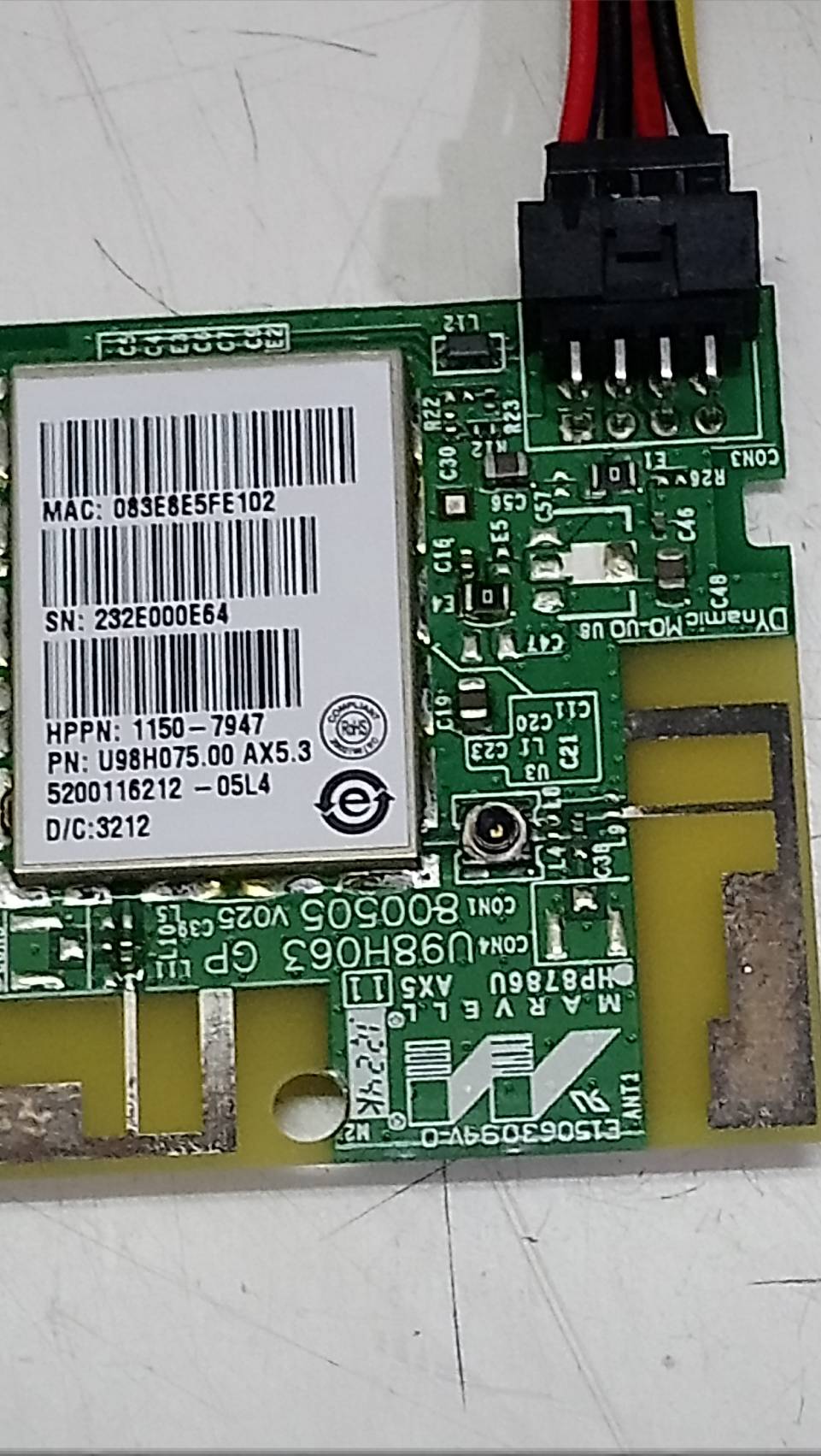 Solved: M477 Formatter Part# CF377-60001 fdn with the wireless conn ...