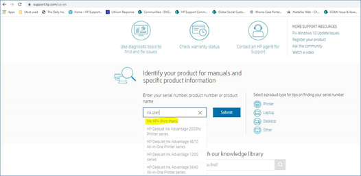 HP INSTANT INK, HP+ PLANS: INK AND TONER - HP Support Community - 7924839