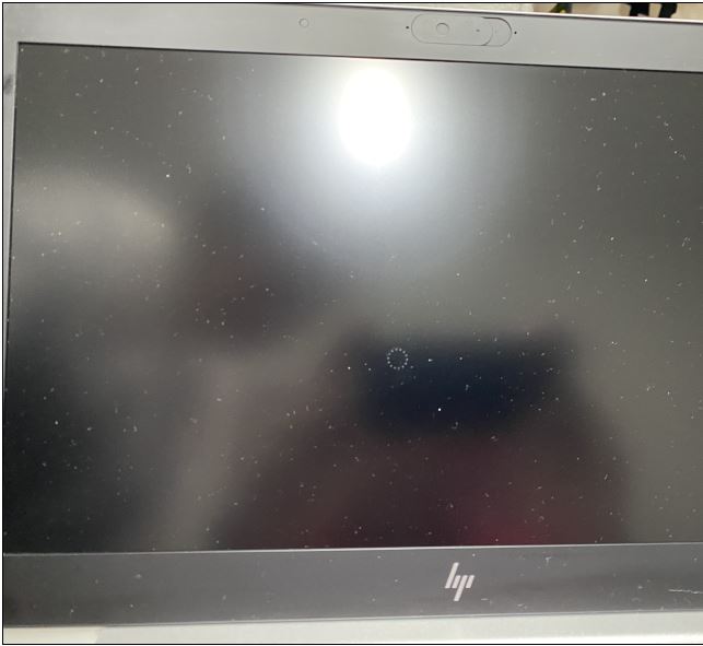 Circle dots on screen, even when is off - HP Support Community - 7925240