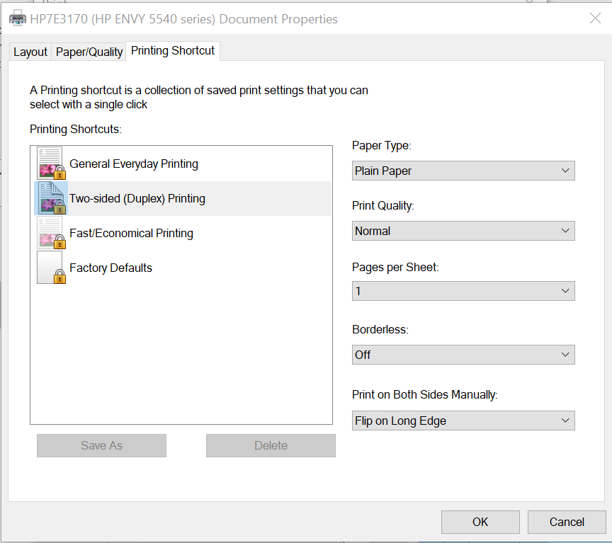 Solved: Duplex printing no longer automatically prints on both sides ...