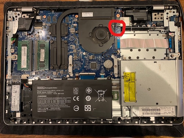 Hard Drive connector never installed on motherboard - HP Support ...