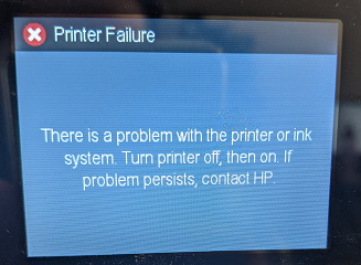 Printer Failure Error - HP Support Community - 7942006