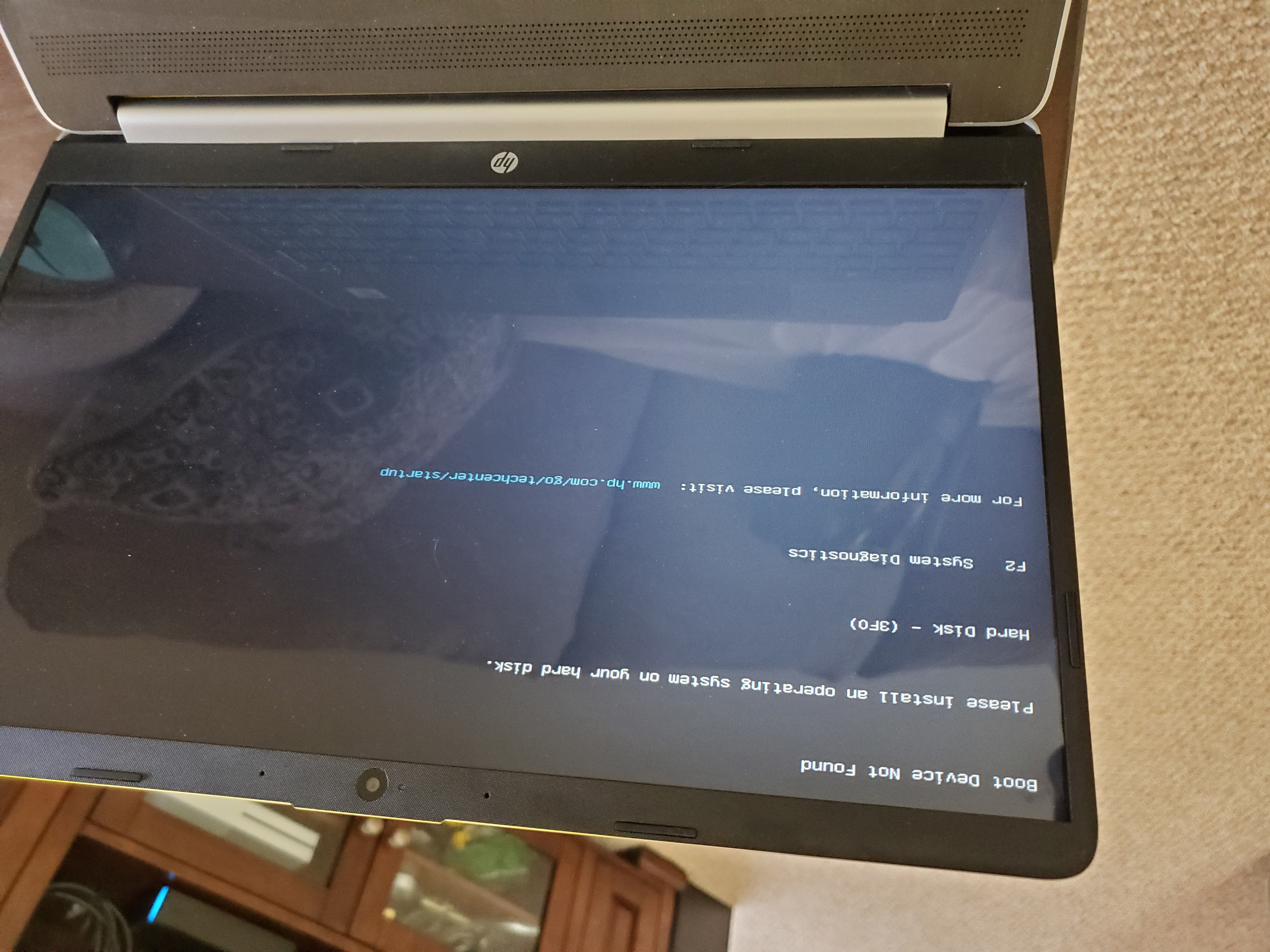 My laptop says "Boot device not found" Hard disk- (3FO) - HP Support ...