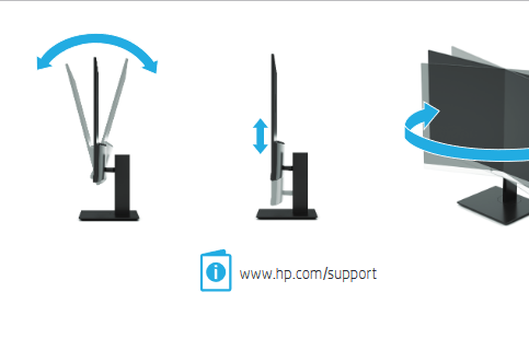 27fh monitor - height adjust on stand? - HP Support Community - 7947544