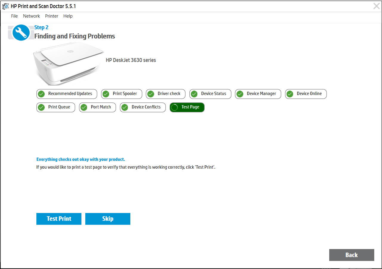 HP 3630 Prints text with white lines through [SOLVED] - HP Support ...