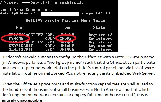 How do I change the NetBIOS name and NetBIOS group on HP Off... - HP ...