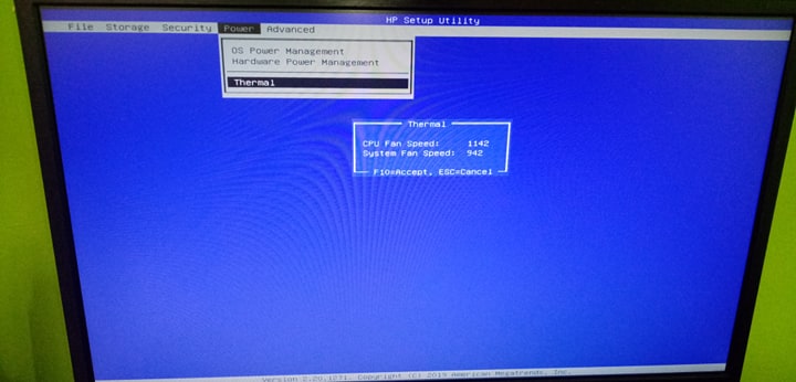 Solved: Bios Fan Speed - HP Support Community - 7975481