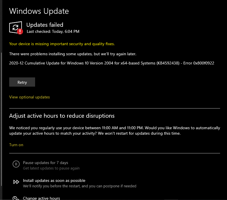 Solved: My computer keep update for the latest windows version but f ...