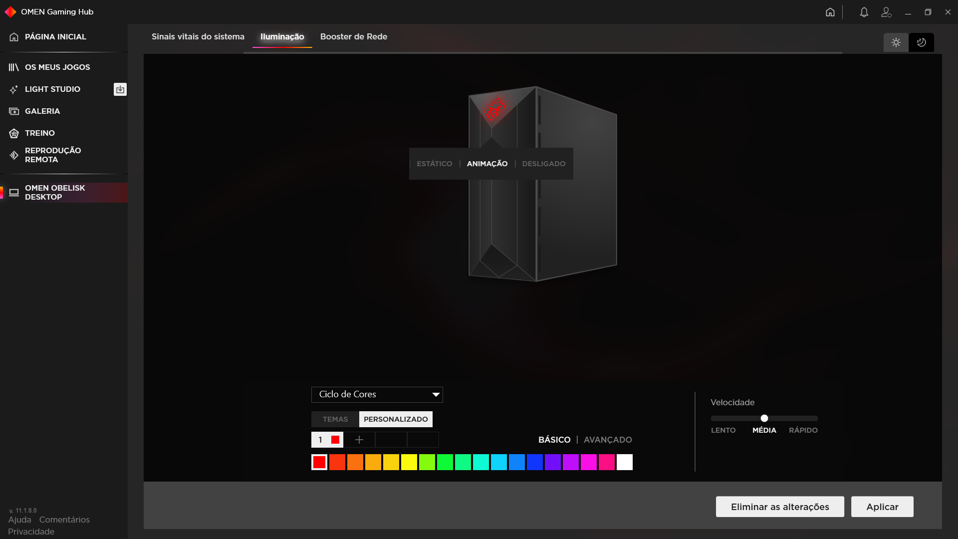 can't change the color of Omen Obelisk inside lights - HP Support ...