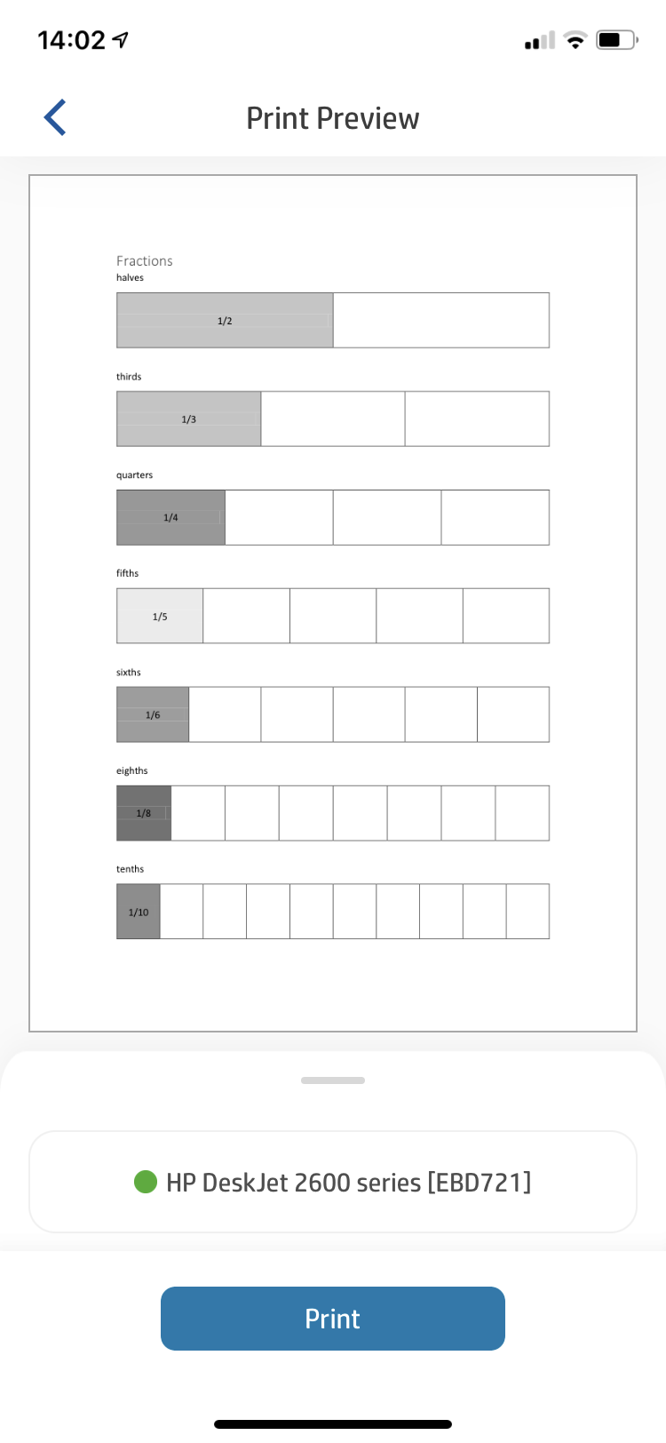 Unable to change colour options in HP ios app - HP Support Community ...