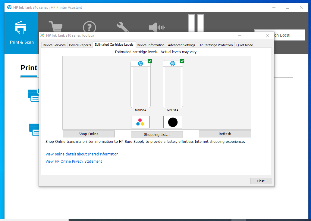 MY PRINTER NOT SHOW INK LEVEL - HP Support Community - 8007191