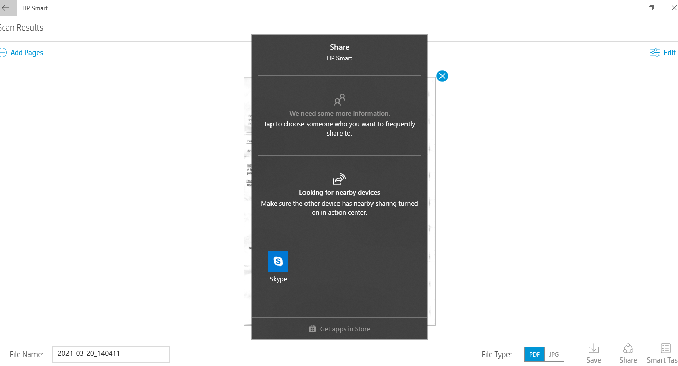 Removing shared contacts in HP Smart App - HP Support Community - 8014411