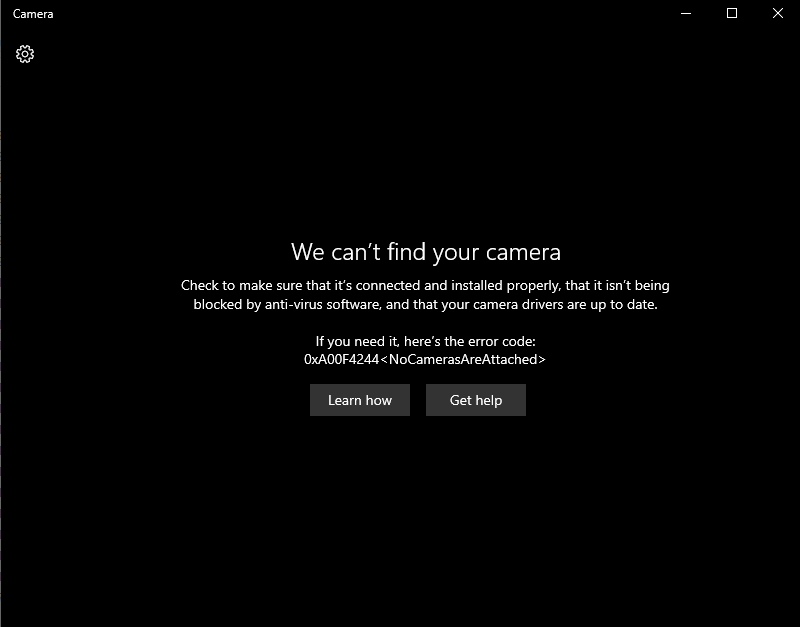 Camera not working - No camera attached - HP Support Community - 8022488